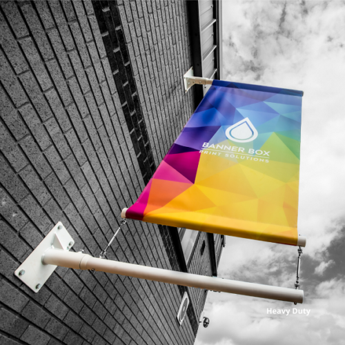 Heavy Duty Wall Mounted Banner System - Banner Box